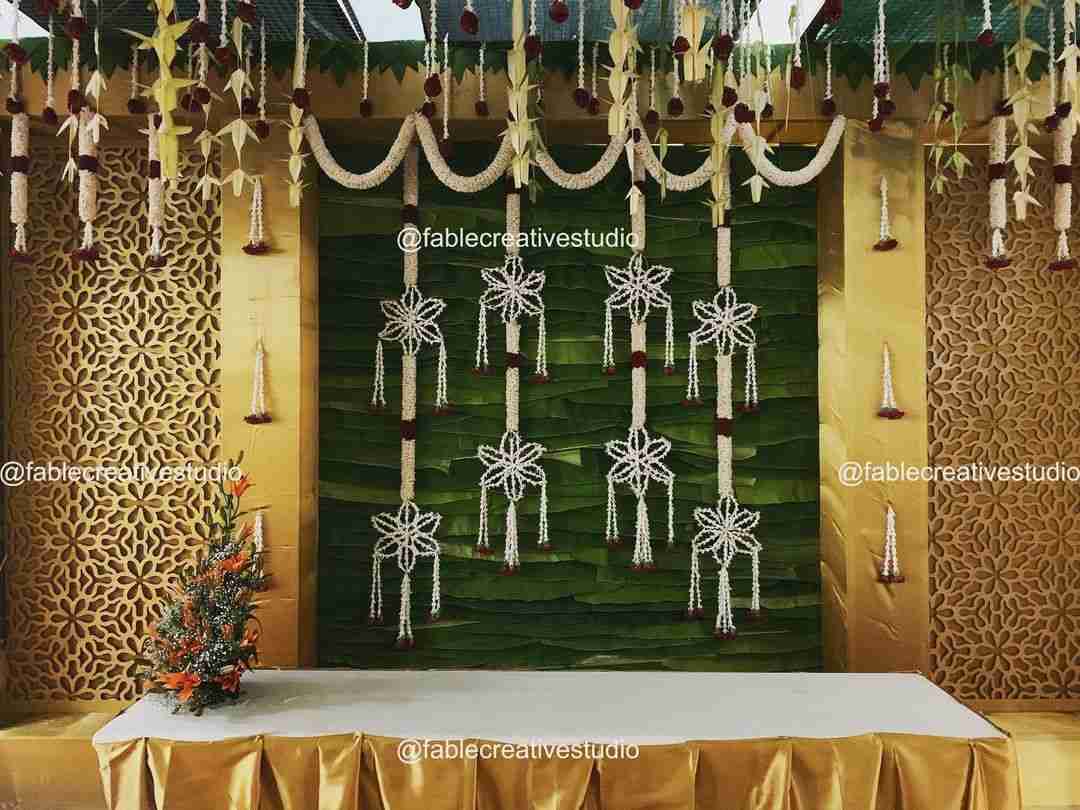 Banana Leaf Decoration for Haldi - Wedding Secrets
