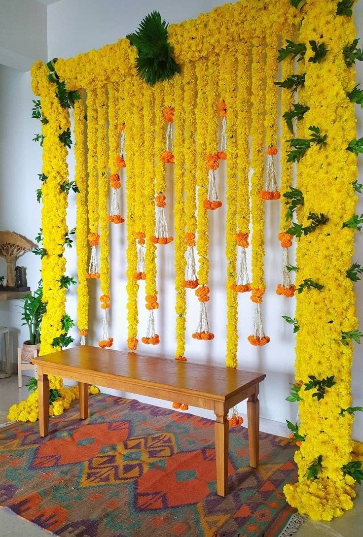 Beautiful & budget-friendly haldi decoration ideas at home - Wedding Secrets