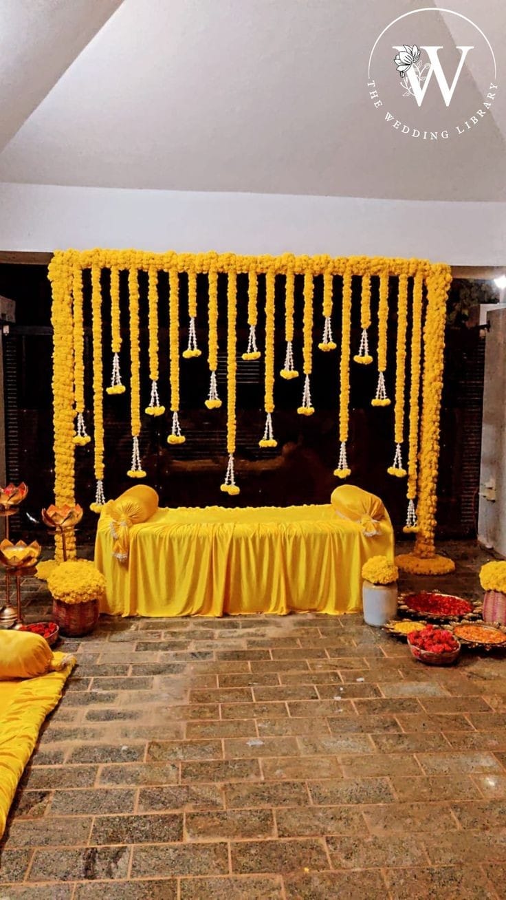 Beautiful & budget-friendly haldi decoration ideas at home - Wedding Secrets