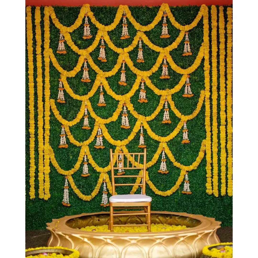 Beautiful & budget-friendly haldi decoration ideas at home - Wedding ...
