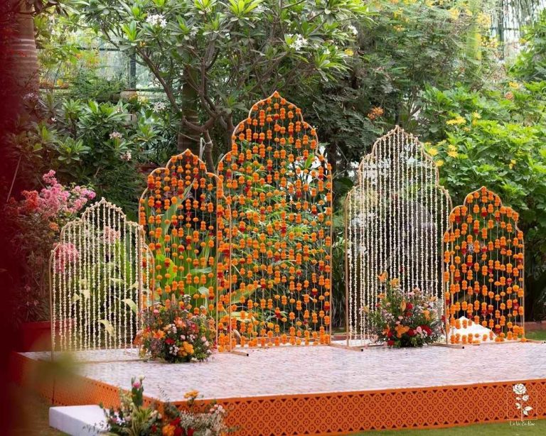 Beautiful & budget-friendly haldi decoration ideas at home - Wedding ...
